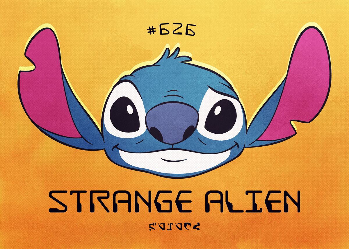 'Stitch Strange Alien' Poster, picture, metal print, paint by Disney ...
