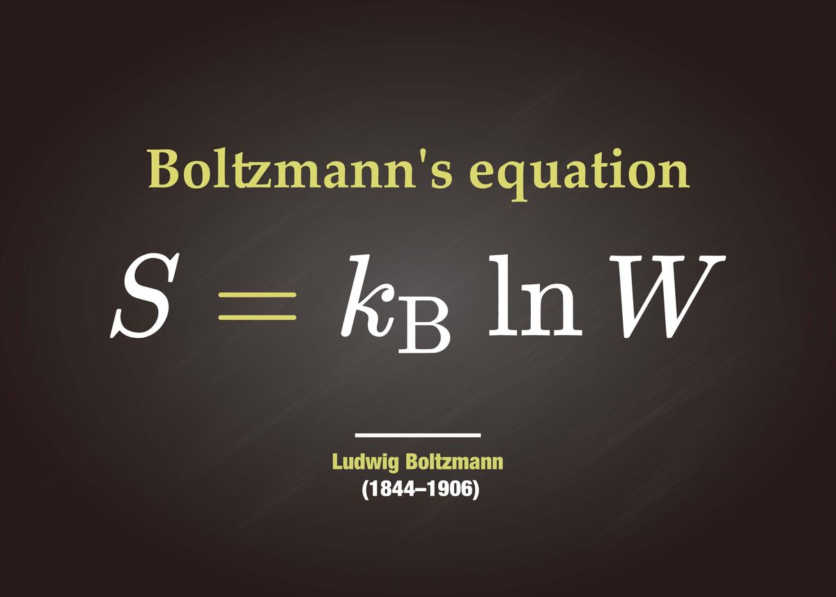 'Boltzmann equation' Poster, picture, metal print, paint by Science ...