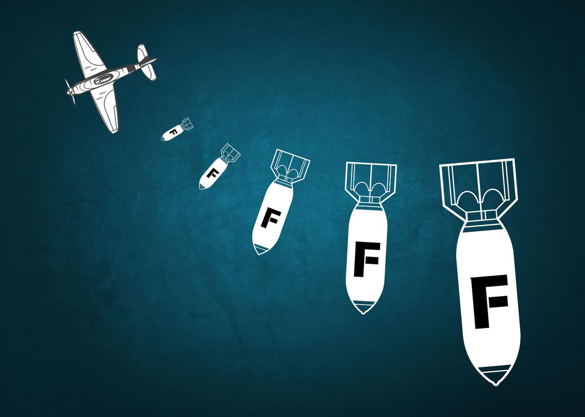 'Dropping The F Bombs' Poster, picture, metal print, paint by Wyld ...