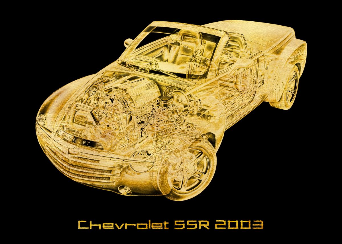 'Chevrolet SSR 2003' Poster, picture, metal print, paint by Blueprint ...