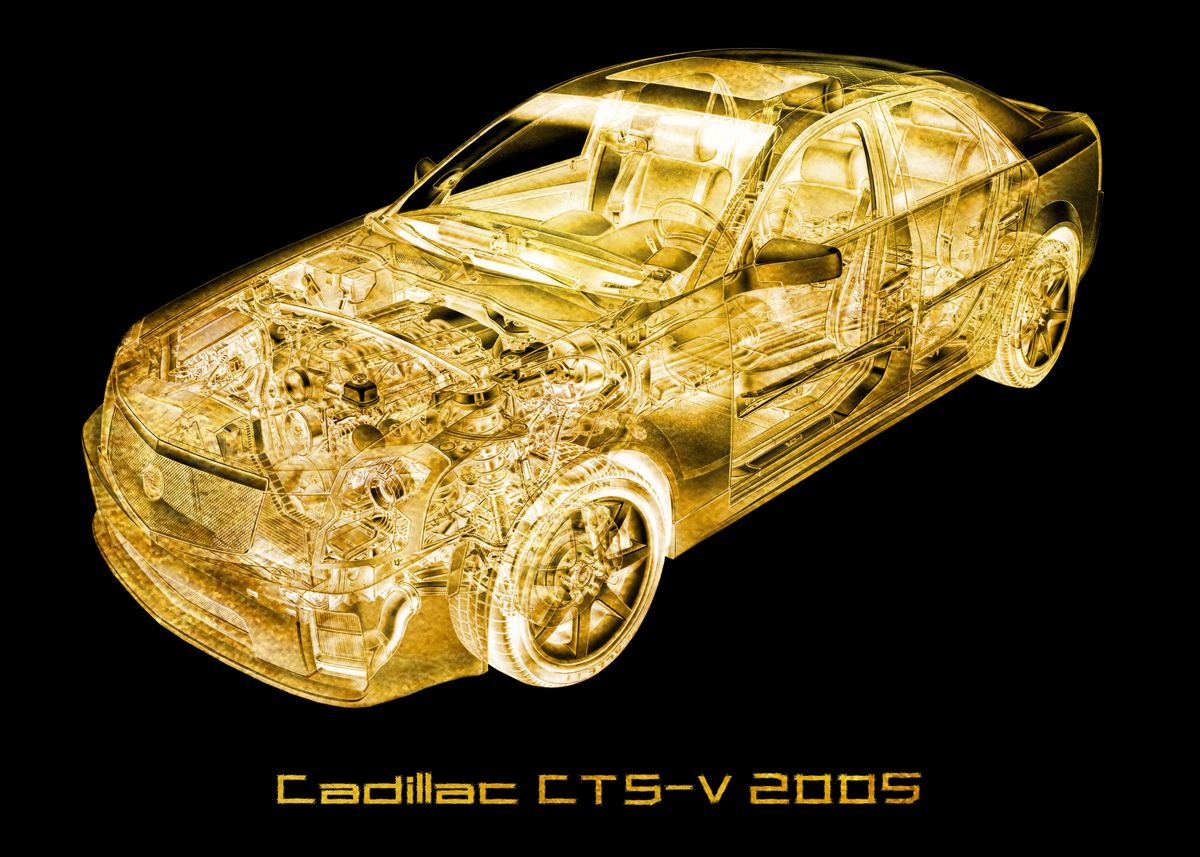 'Cadillac CTSV 2005' Poster, picture, metal print, paint by Blueprint ...