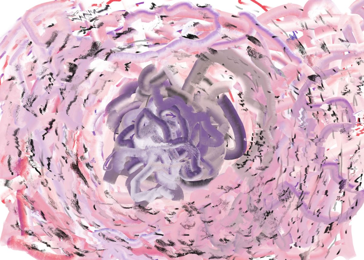 'Abstract wavy pattern ' Poster, picture, metal print, paint by Yiling Shen | Displate