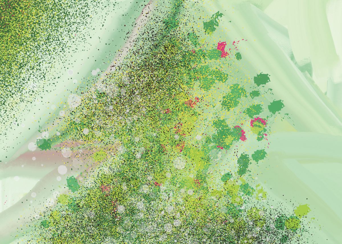 'Abstract tree painting' Poster, picture, metal print, paint by Yiling Shen | Displate