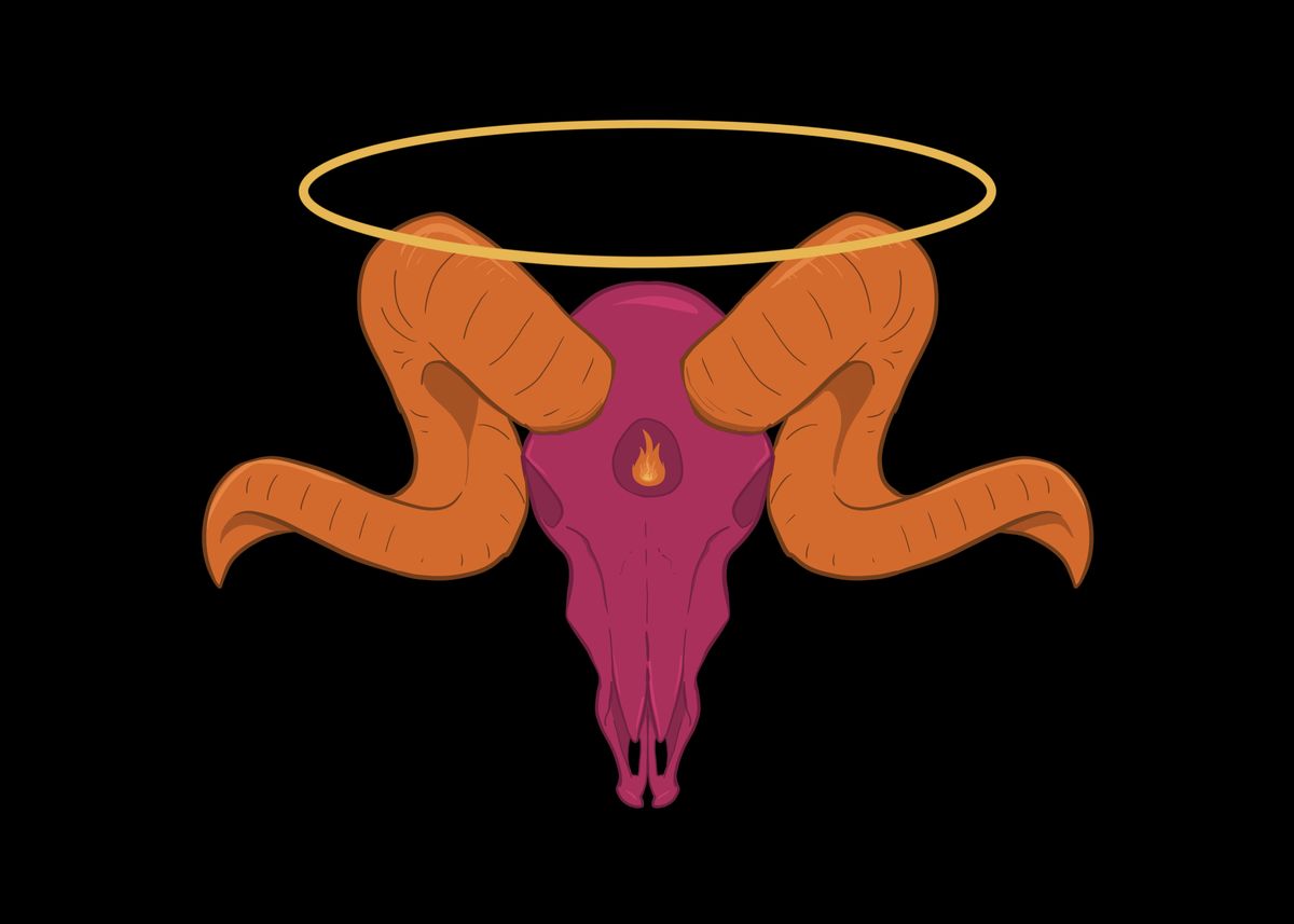 'Zodiac Aries Ram' Poster, picture, metal print, paint by Rory Nelson ...