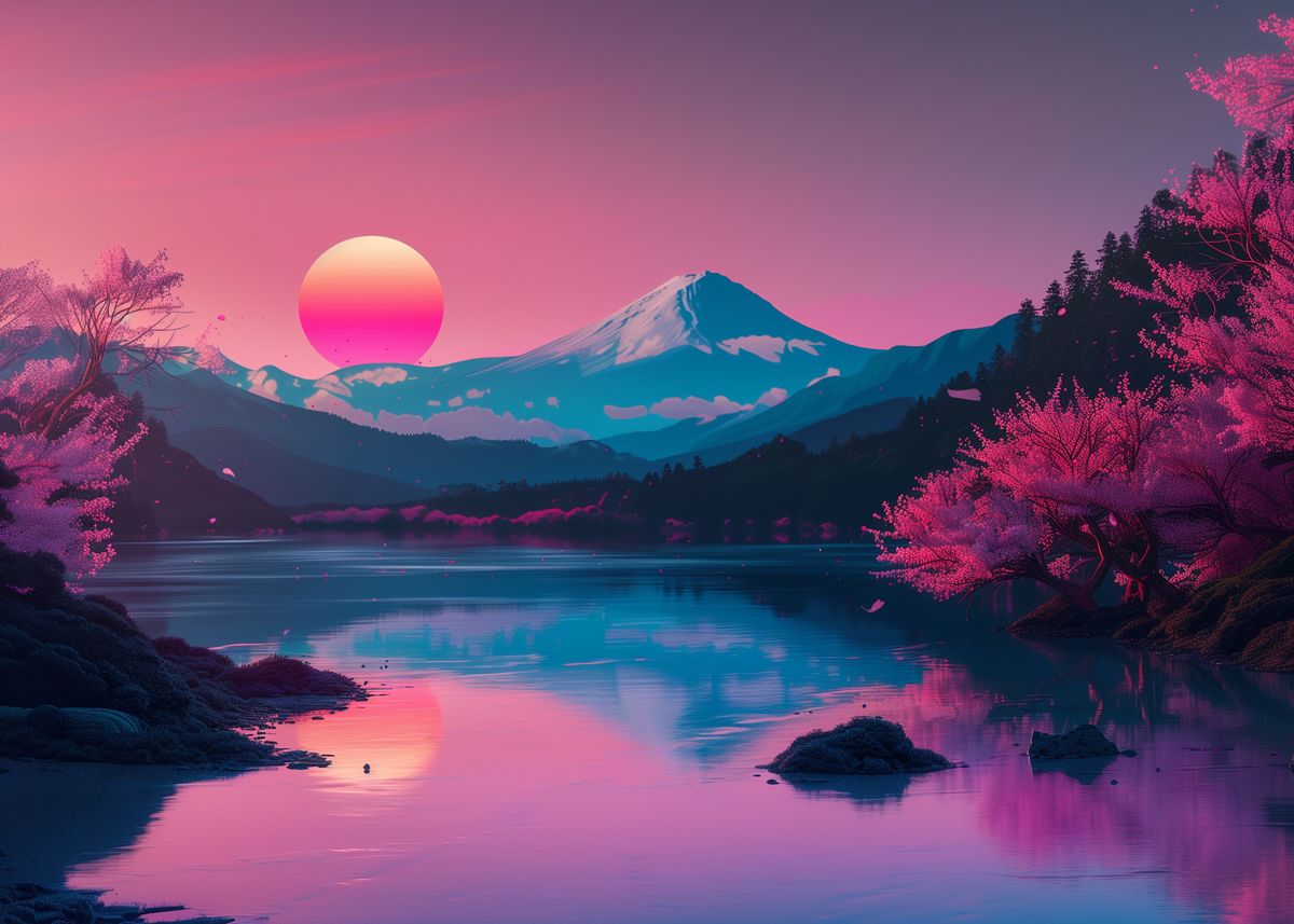 'Haze Horizon' Poster, picture, metal print, paint by CaptiveArtDesigns | Displate