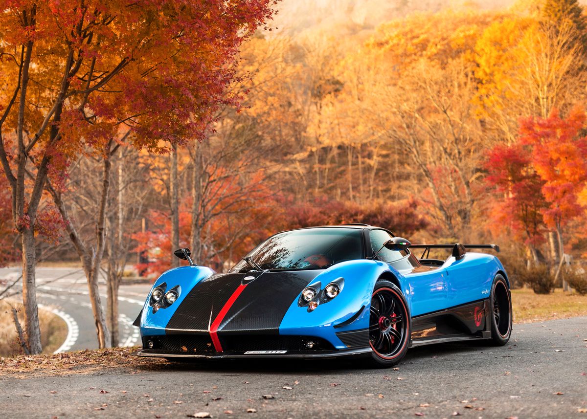 'Pagani Zonda in Autumn' Poster, picture, metal print, paint by Racing ...