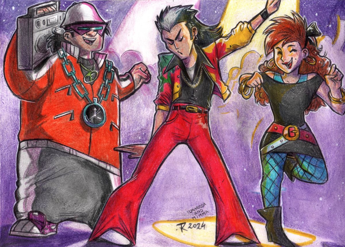 '80s Retro Cartoon Party' Poster, picture, metal print, paint by ...