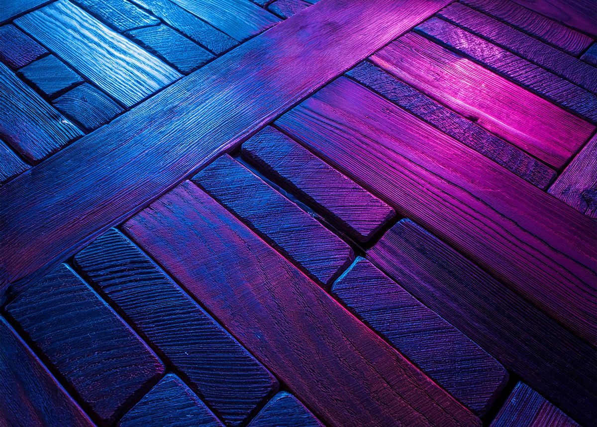 'Neon Wood Texture' Poster, picture, metal print, paint by Steve Kay ...