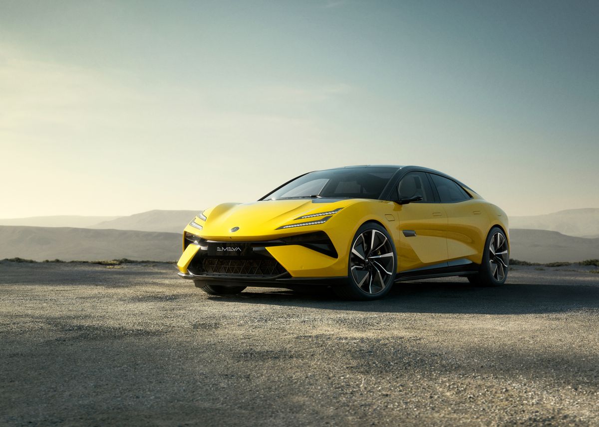 'Lotus Emira Yellow Sports Car' Poster, picture, metal print, paint by ...