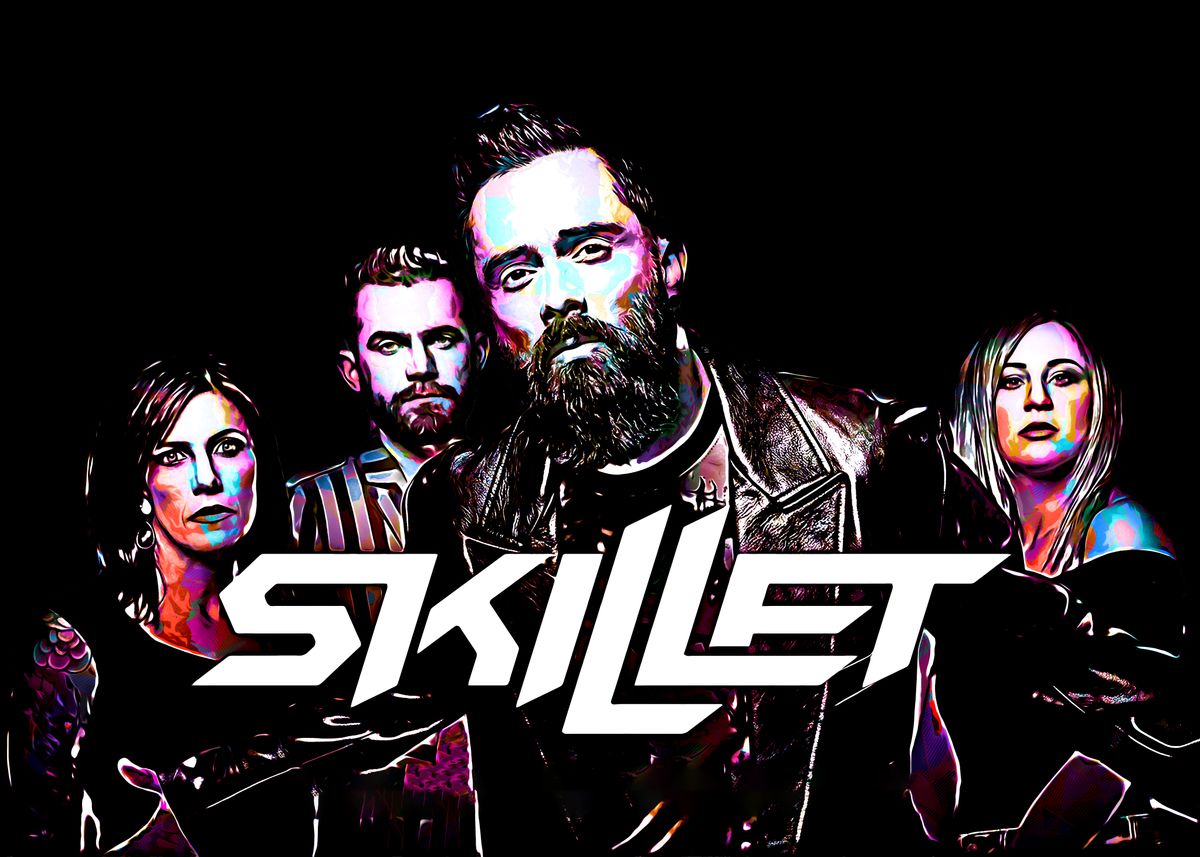 'Skillet Band Portrait' Poster, picture, metal print, paint by Mus Mius ...