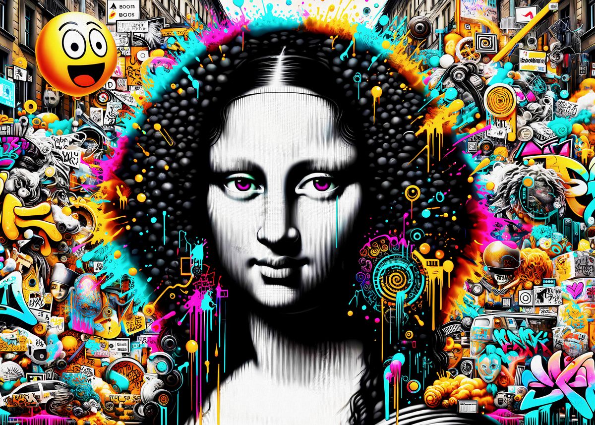 'Mona Gangster' Poster, picture, metal print, paint by Duxxzz eth ...