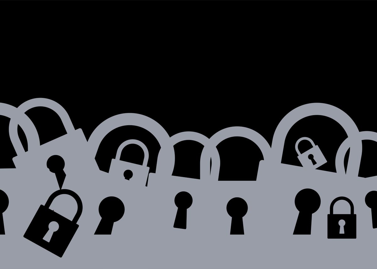 'Lock and Key Pattern' Poster, picture, metal print, paint by Vs 1489 ...