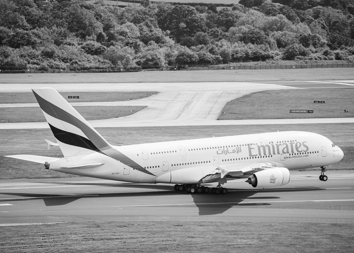 'Emirates Airbus A380' Poster, picture, metal print, paint by ATCO ...
