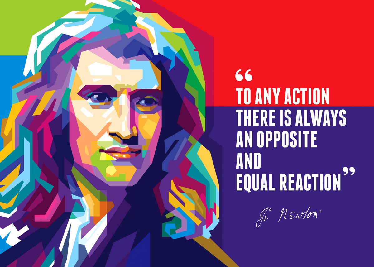 'Newton's Law of Motion' Poster, picture, metal print, paint by Oppa ...