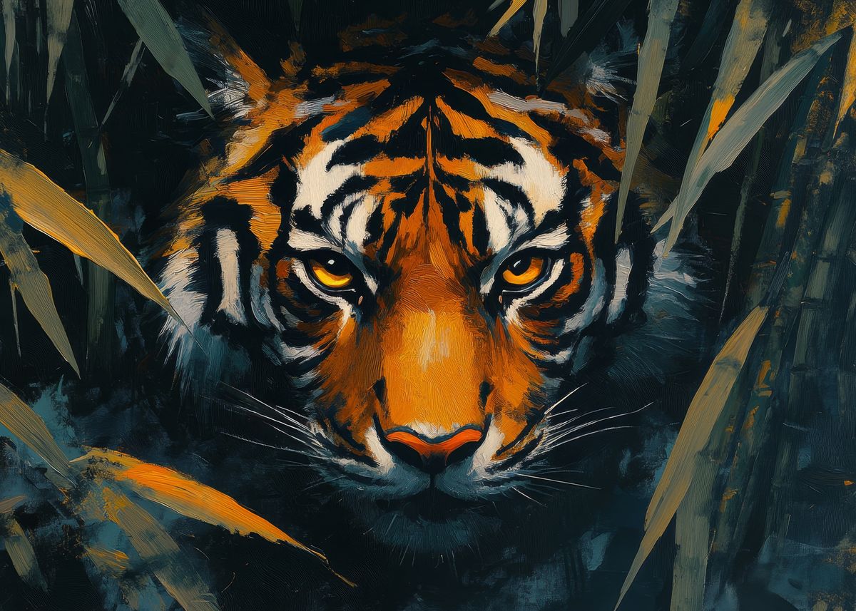 'The Silent Tiger' Poster, picture, metal print, paint by Michael ...