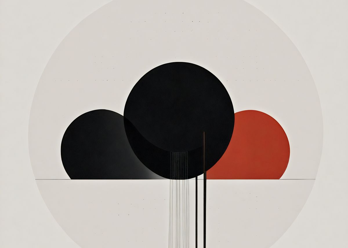 'Abstract Circles Art' Poster, picture, metal print, paint by ZINE ...