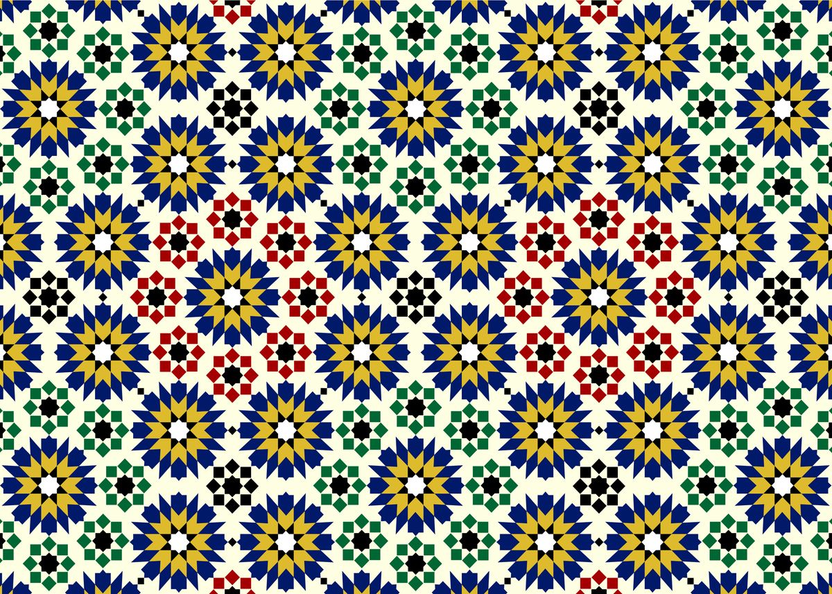 'Moroccan Geometric Pattern' Poster, picture, metal print, paint by ...