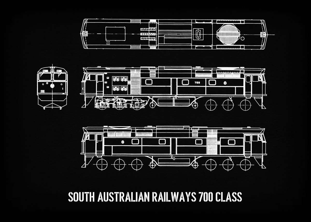 'South Australian Railways 700 Class' Poster, picture, metal print ...