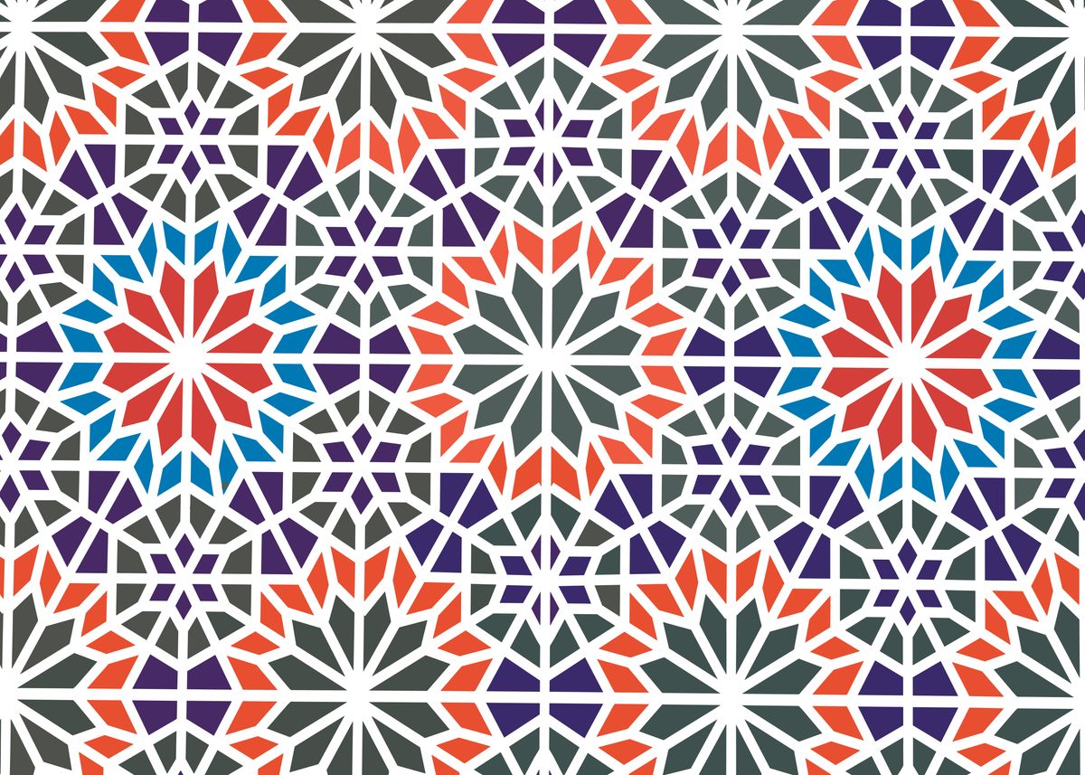 'Moroccan Geometric Pattern' Poster, picture, metal print, paint by ...