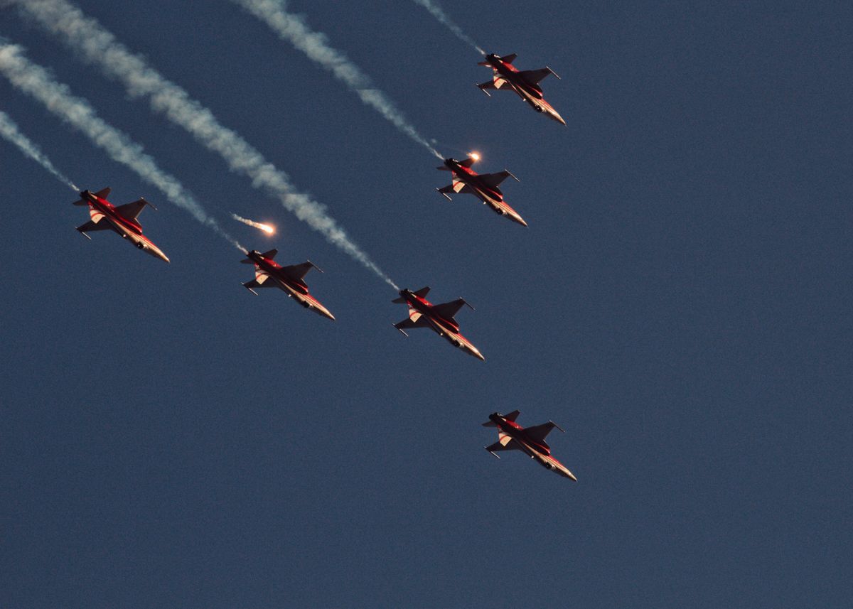 'Fighter Jet Formation' Poster, picture, metal print, paint by ...