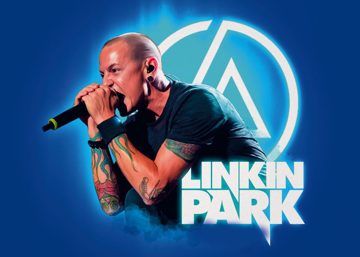 'Linkin Park - Chester Bennington' Poster, picture, metal print, paint ...