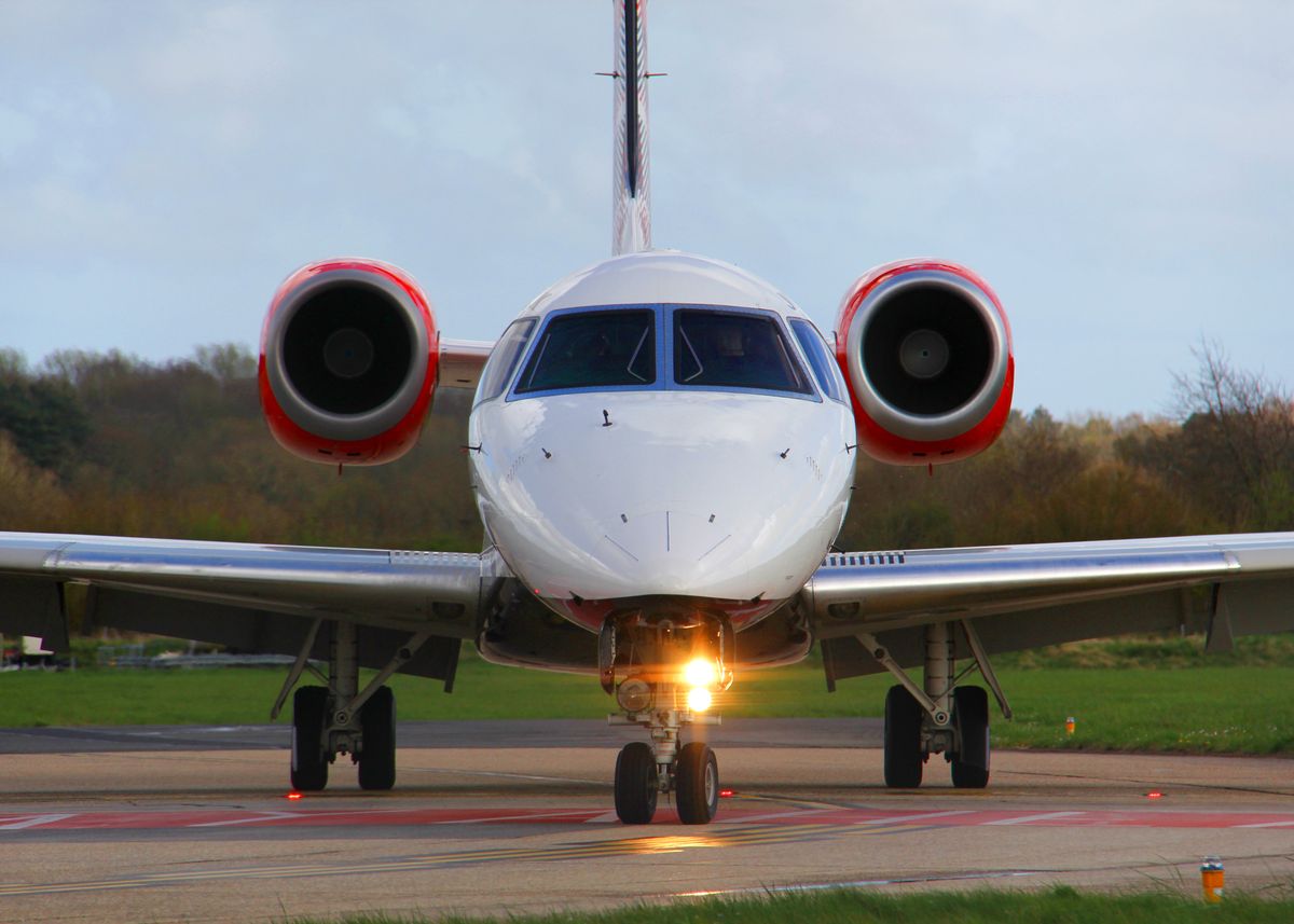 'Private Jet on Runway' Poster, picture, metal print, paint by Harry ...