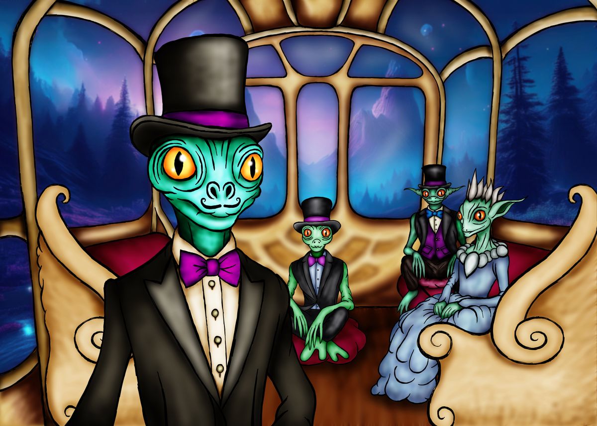 'Alien Formal Carriage' Poster, picture, metal print, paint by ...