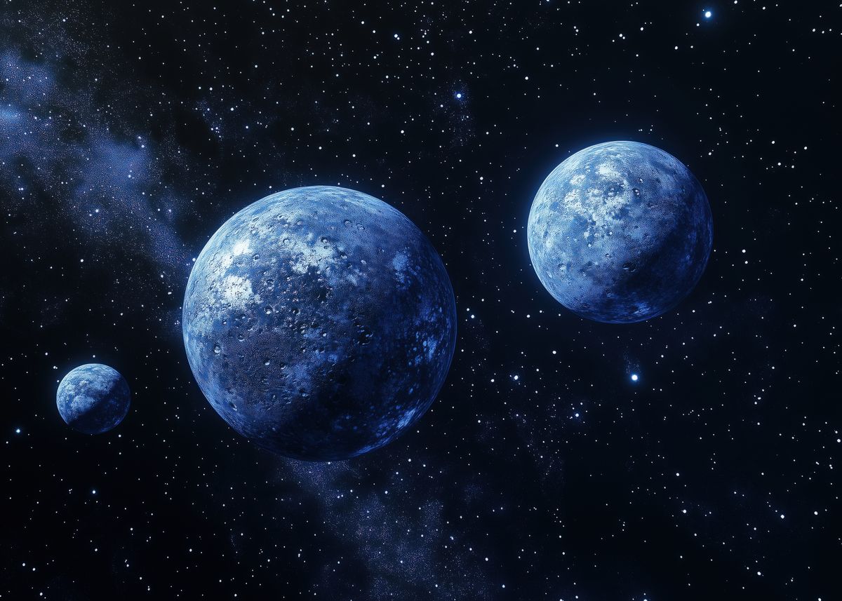 'Planets in Space' Poster, picture, metal print, paint by Vividposter ...