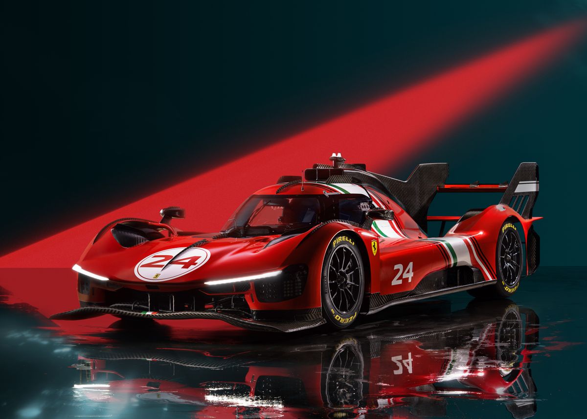 'Ferrari 499P Race Car' Poster, picture, metal print, paint by Ulvi Ani ...