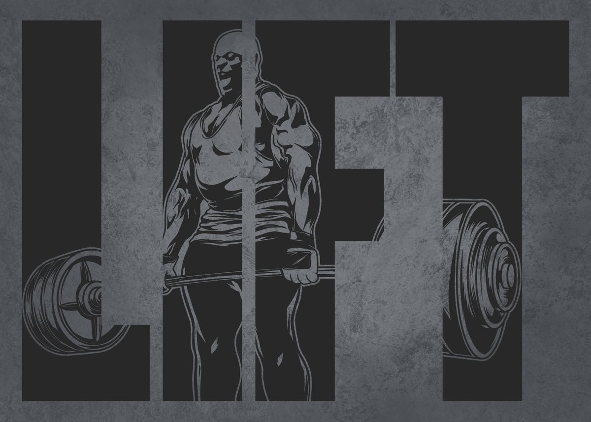 'LIFT - Ronnie Coleman Gym Motivational' Poster, picture, metal print ...