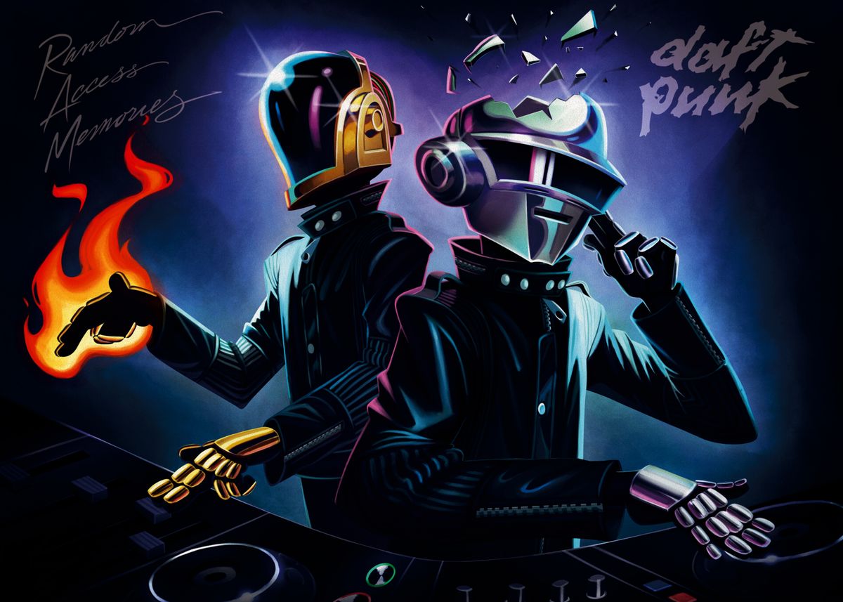 'Daft Punk Album Cover' Poster, picture, metal print, paint by ...