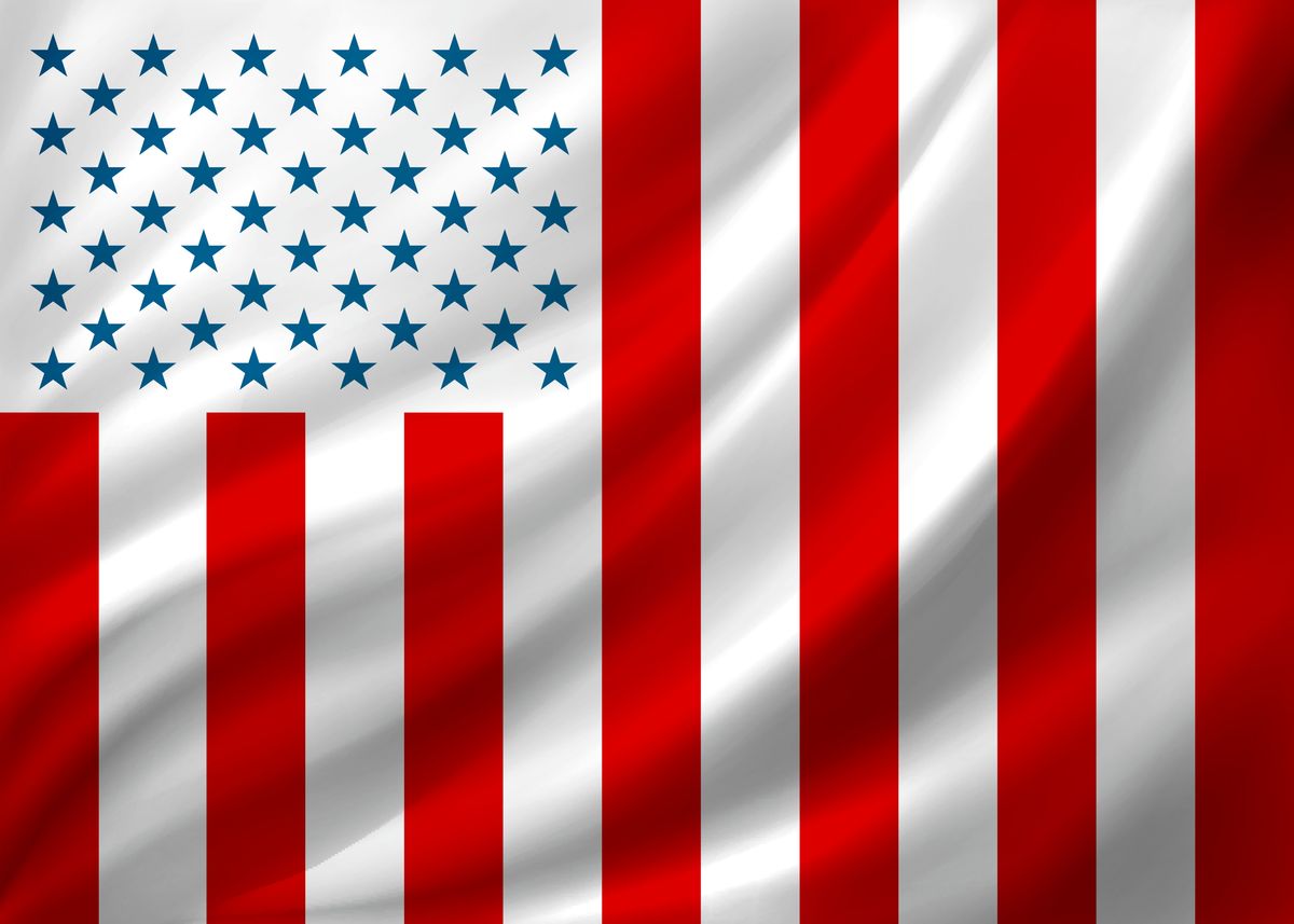 'American Civil Peace Flag' Poster, picture, metal print, paint by Kaz ...