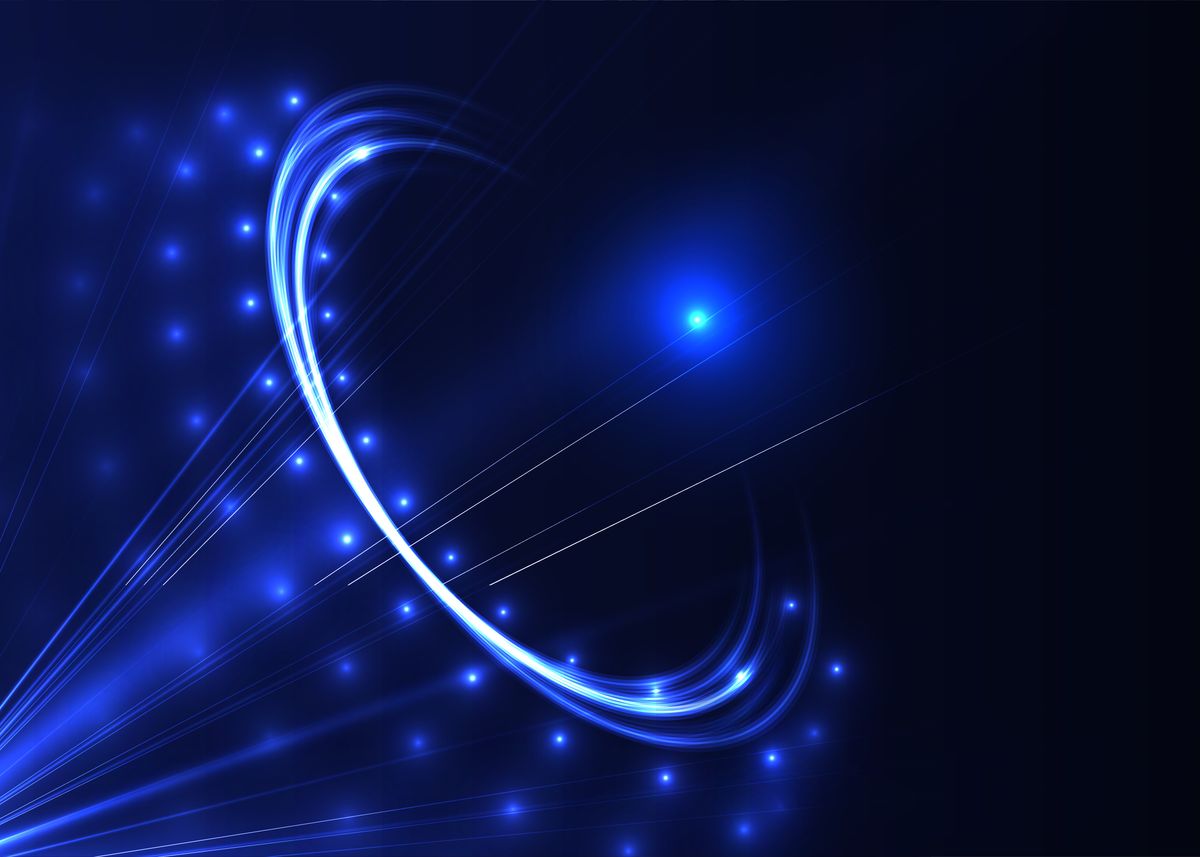 'Abstract Blue Light' Poster, picture, metal print, paint by Vs 1489 ...