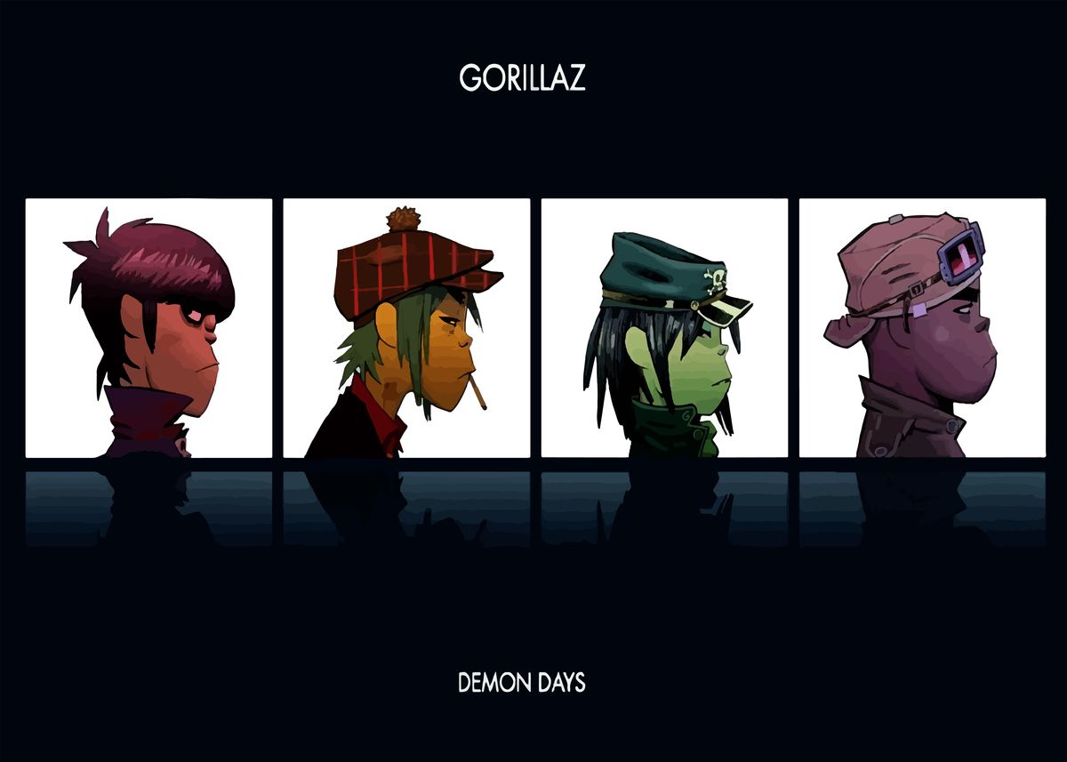 'Gorillaz Demon Days Album Art' Poster, picture, metal print, paint by ...