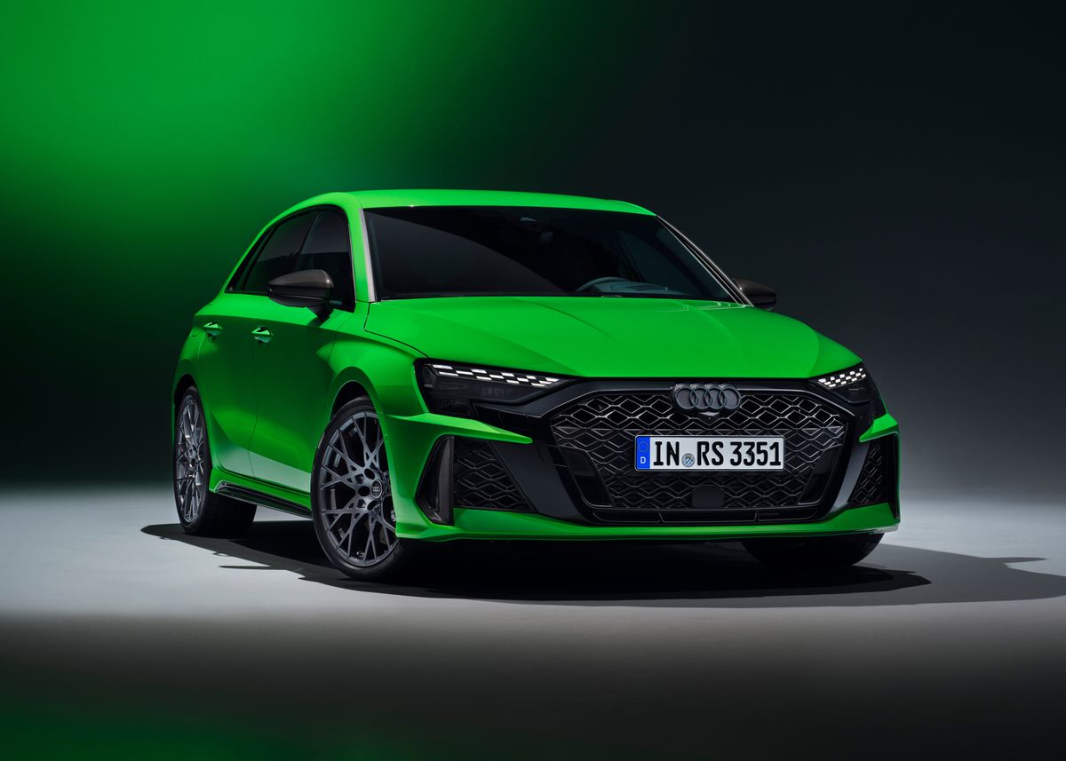 'Green Audi RS3 Sportback' Poster, picture, metal print, paint by Vega ...