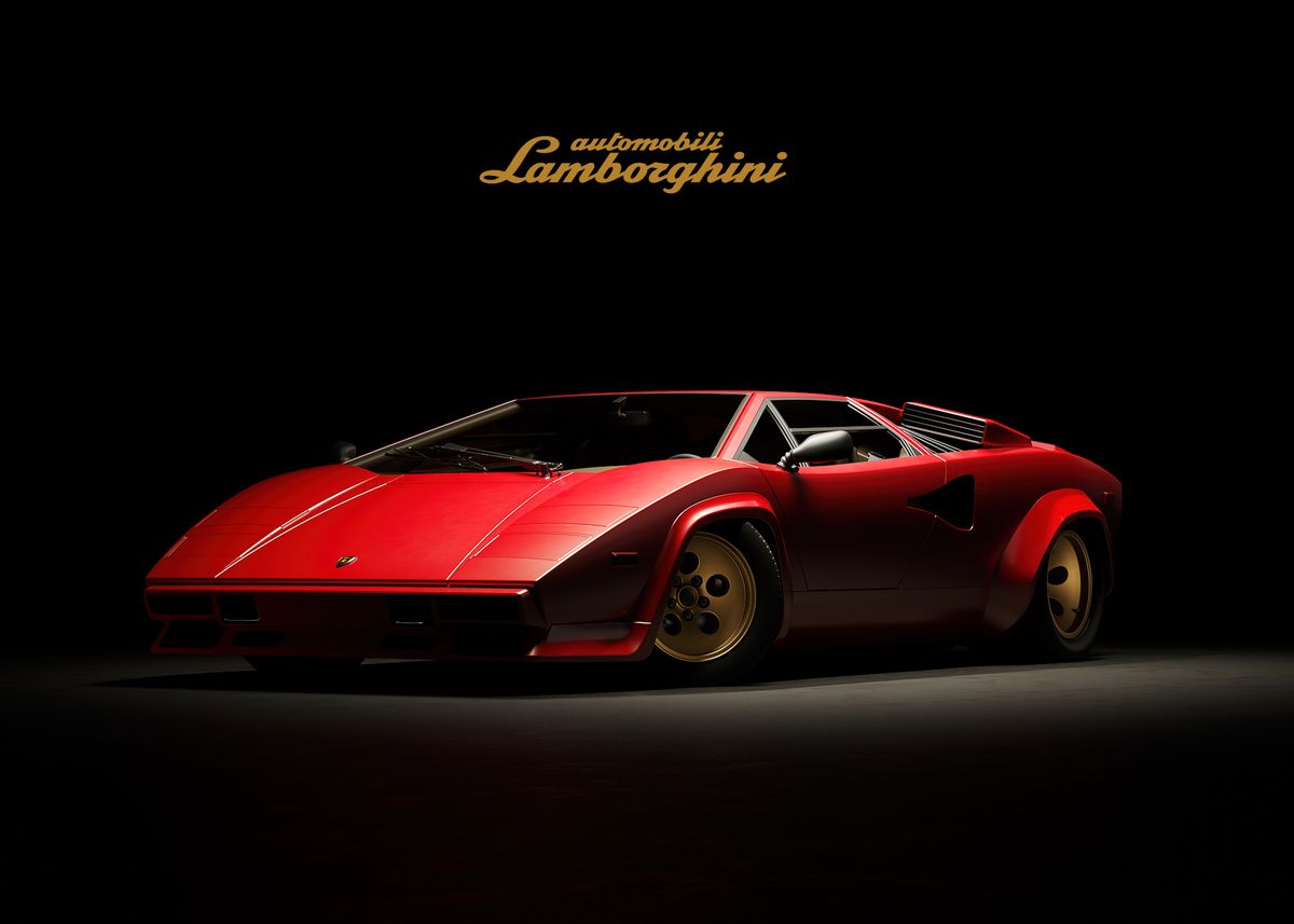 'Red lamborghini ' Poster, picture, metal print, paint by Smart ...