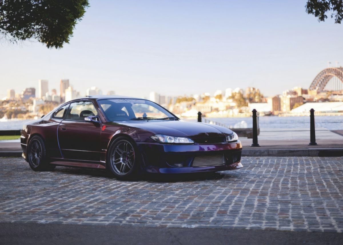 'Purple Nissan Silvia S15' Poster, picture, metal print, paint by ALCN ...