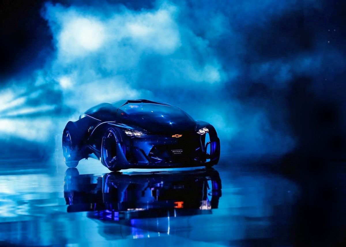 'Futuristic Chevrolet Concept Car' Poster, picture, metal print, paint ...