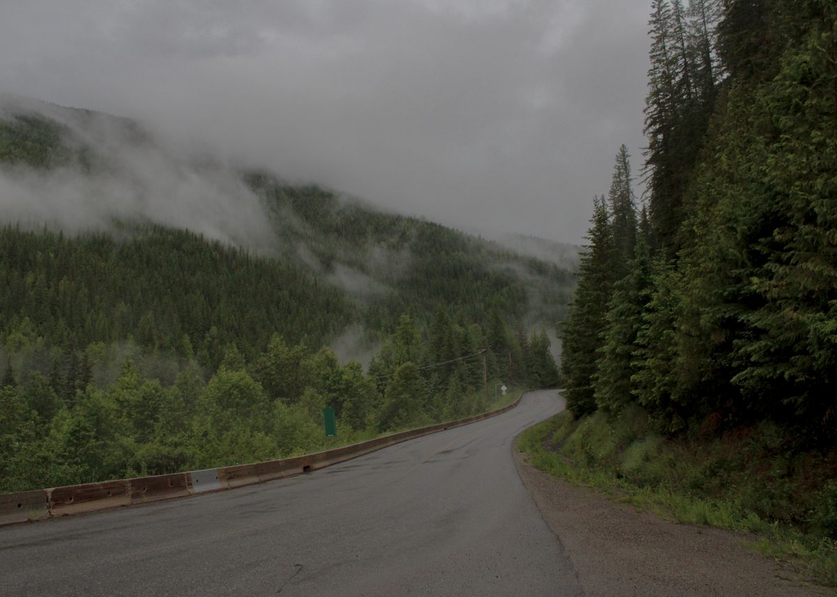 'Foggy Mountain Road' Poster, picture, metal print, paint by Aidan ...