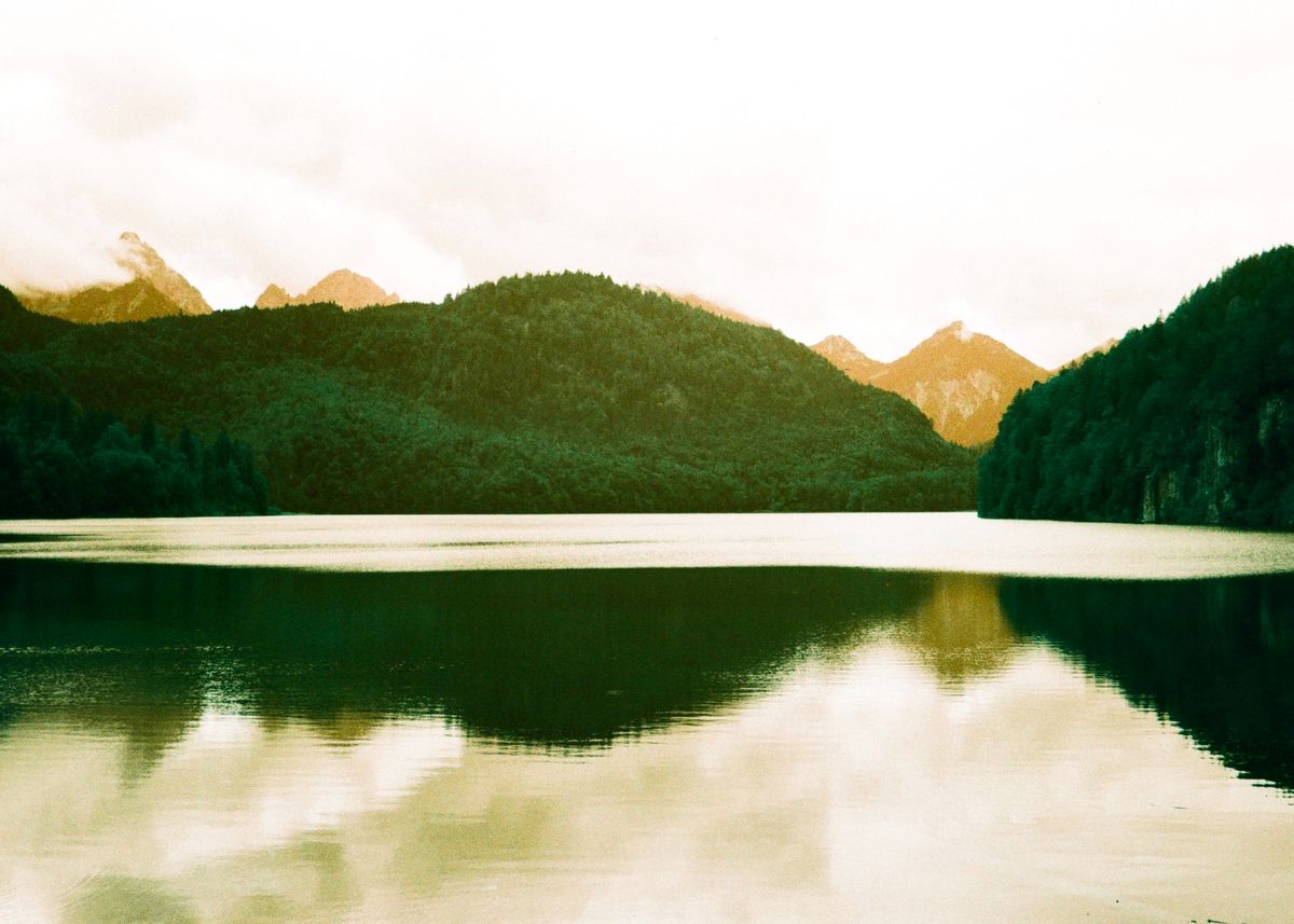 'Mountain Lake Reflection in Bavaria ' Poster, picture, metal print ...