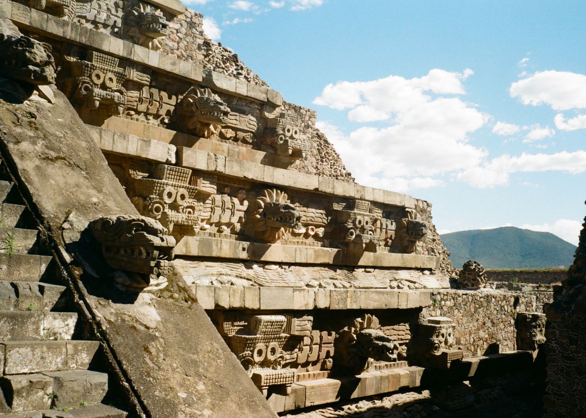 'The Pyramid of Quetzalcoatl ' Poster, picture, metal print, paint by ...