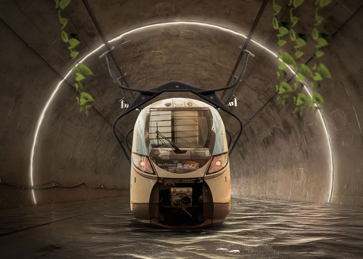 'Tunnel River' Poster, picture, metal print, paint by Radek Václavík ...