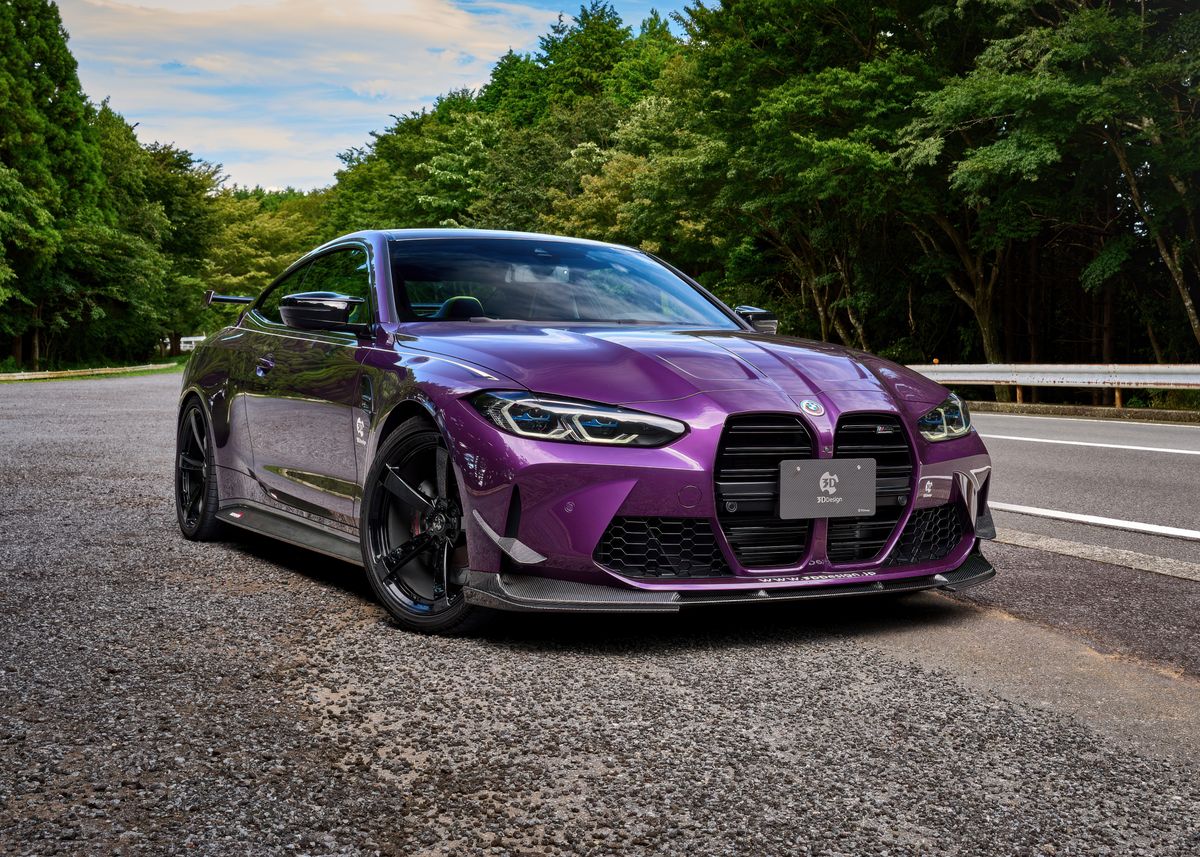 'Purple BMW M4 Coupe' Poster, picture, metal print, paint by Smart ...