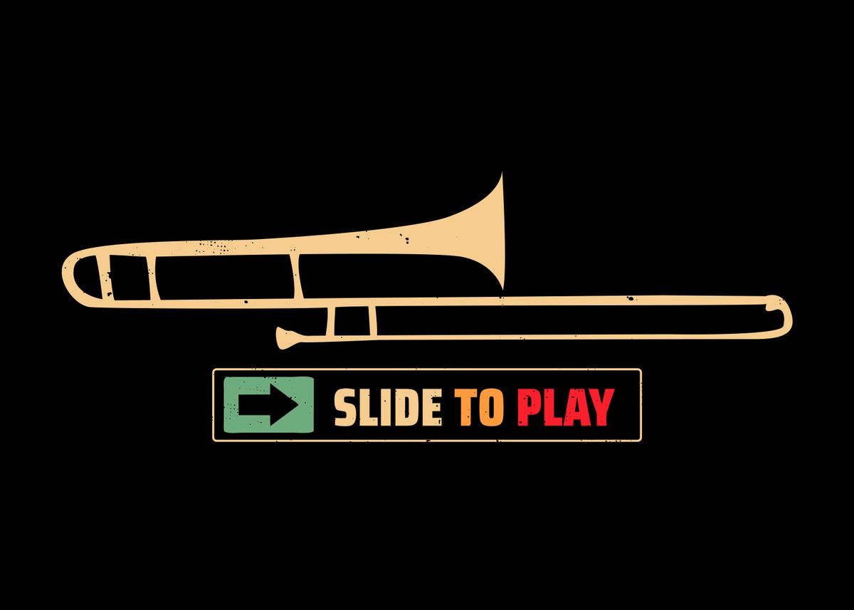 'trombone' Poster, picture, metal print, paint by kulalis | Displate