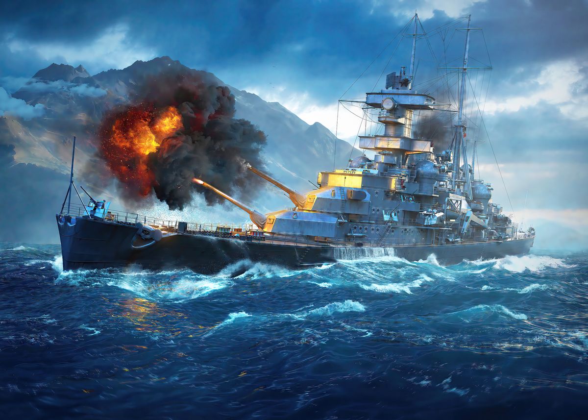 'VII Hipper' Poster, picture, metal print, paint by World of Warships ...