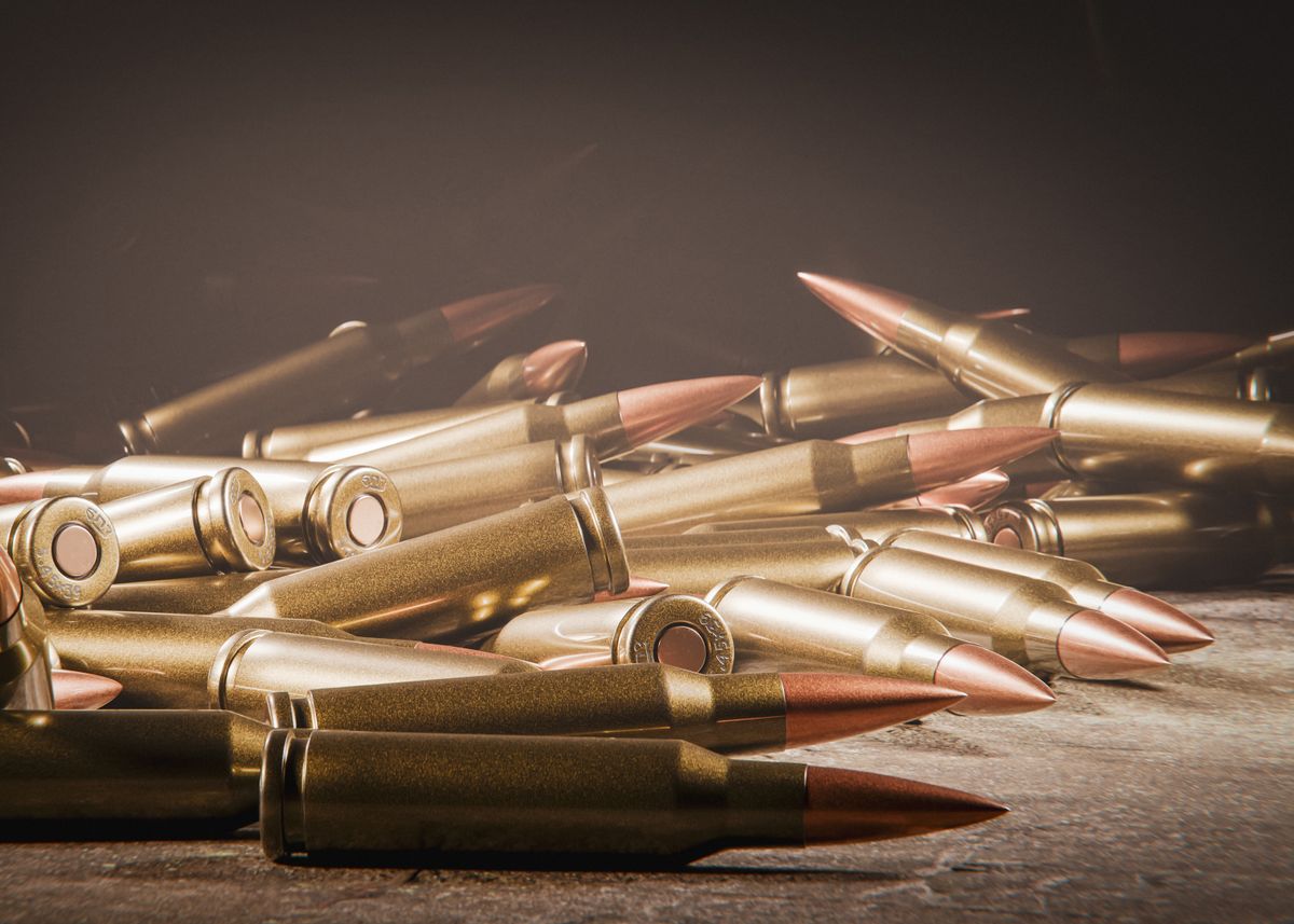 '5.45x39mm ammunition' Poster, picture, metal print, paint by Zygomir ...