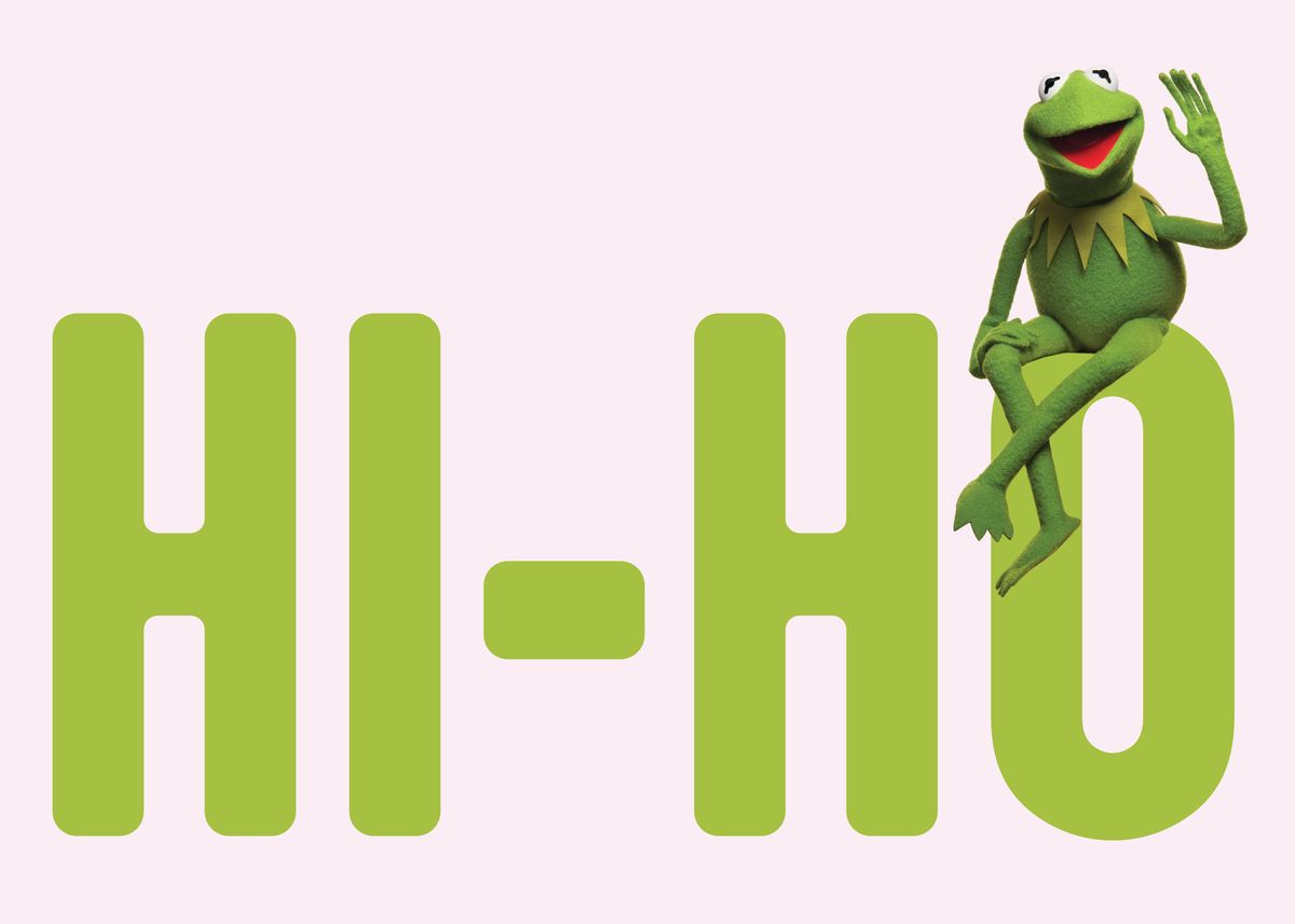 'Hi-Ho Kermit' Poster, picture, metal print, paint by Disney | Displate