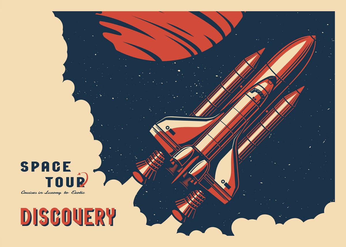 'Space Tour Poster' Poster, picture, metal print, paint by dkDesign ...
