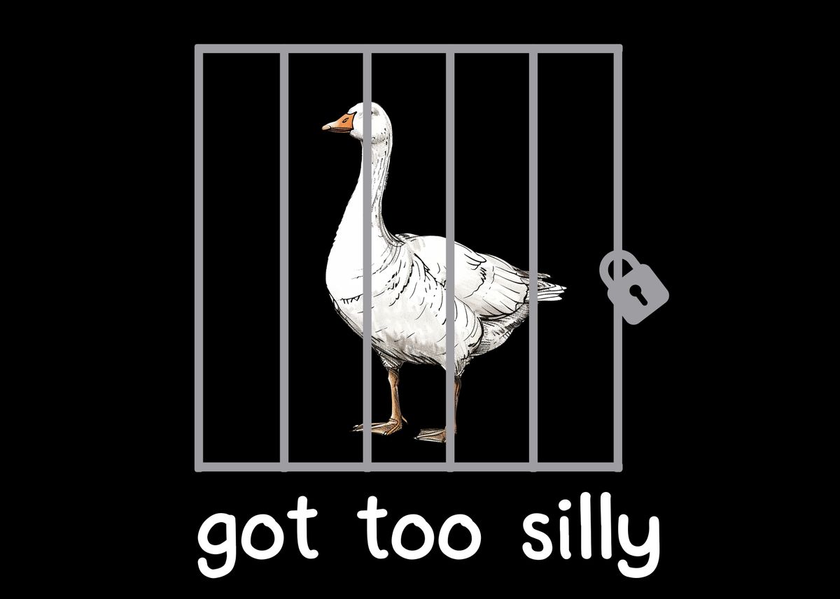 'Goose in Jail' Poster, picture, metal print, paint by lorraineking ...