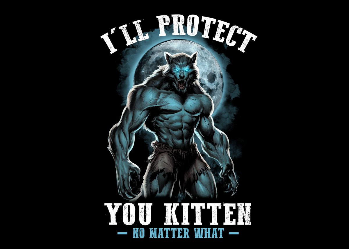 'Werewolf Protection' Poster, picture, metal print, paint by | Displate